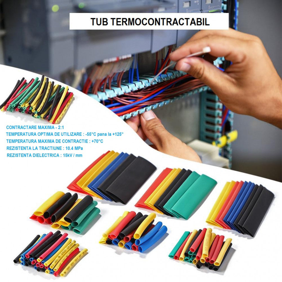Set tuburi termocontractabile 180 buc – Vivendo